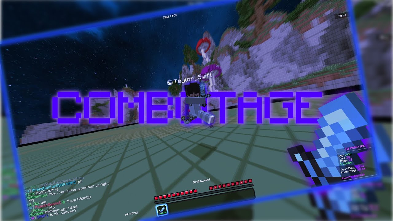 Minecraft Boxing Combotage! [240 FPS + 4K] - YouTube