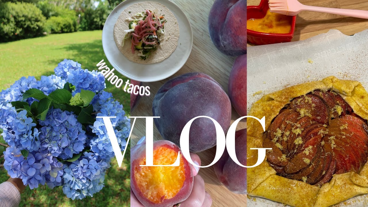 daily vlog: dinner recipe, flower picking, baking - YouTube