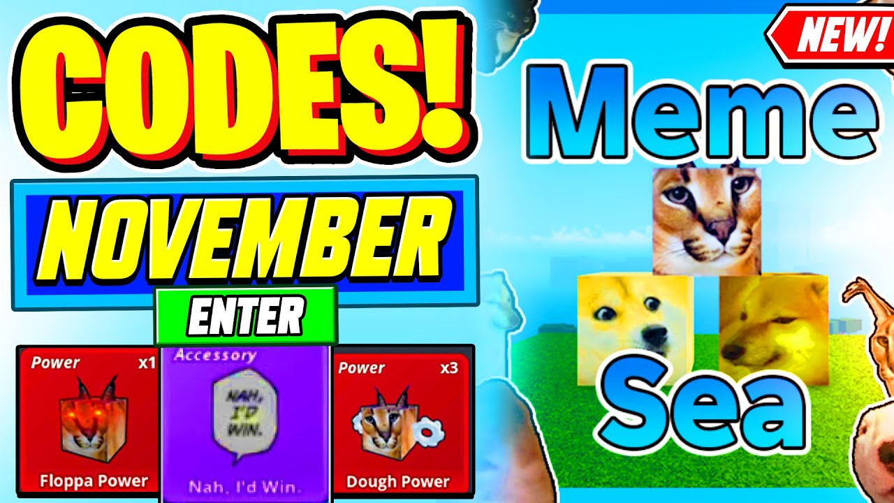 ⚠️New⚠️ ALL WORKING CODES For Meme Sea November 2024 - Roblox Meme Sea ...