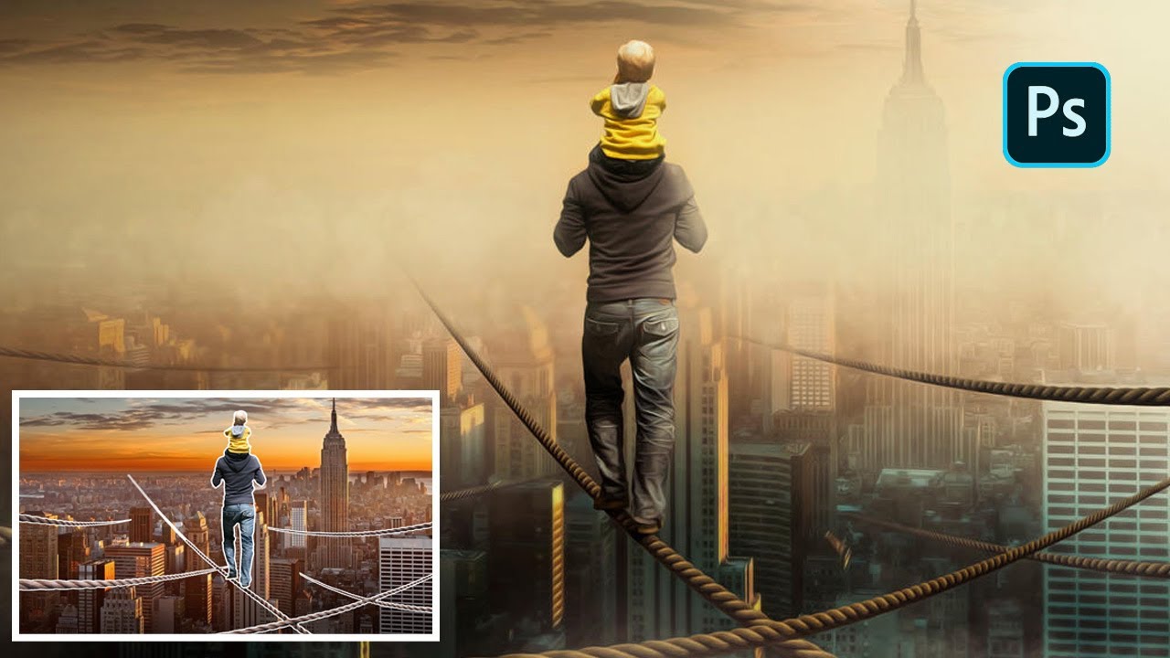 father and son dramatic photo manipulation - free psd file download ...