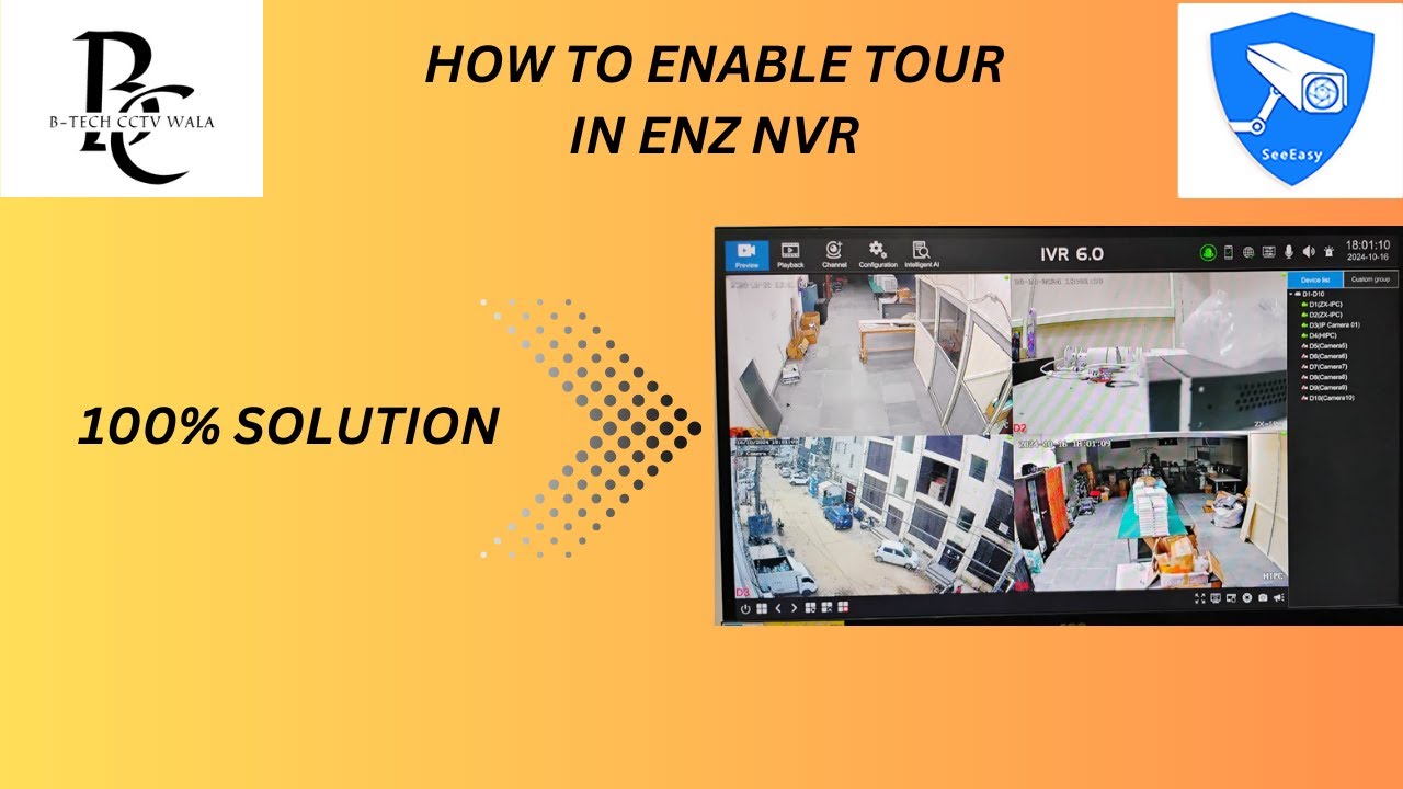 How to enable Tour in ENZ NVR - YouTube