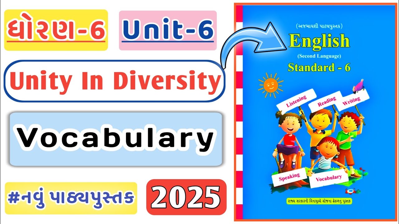Std 6 English | Unit 6 | Unity in Diversity | New Textbook | Vocabulary ...