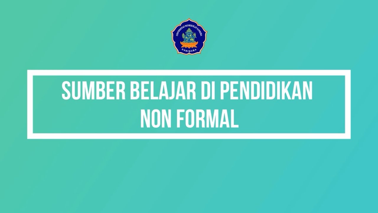 Sumber Belajar di Pendidikan Non Formal - YouTube