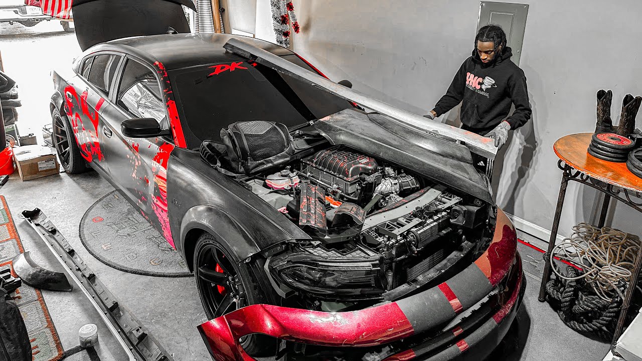 INSTALLING WIDEBODY KIT ON MY HELLCAT + POV - YouTube