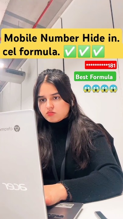 How to Hide Mobile number In Excel | Show 4digit in Excel #excelformula #excel #exceltricks ...
