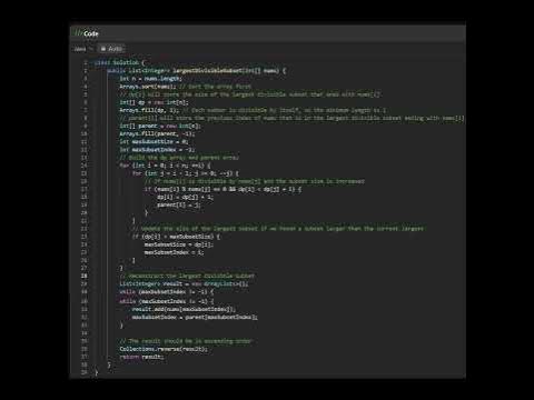 368 Largest Divisible Subset - YouTube