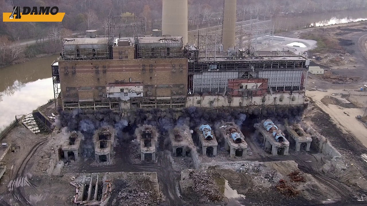 Adamo Demolition Implodes Boiler Building 1-4 - YouTube