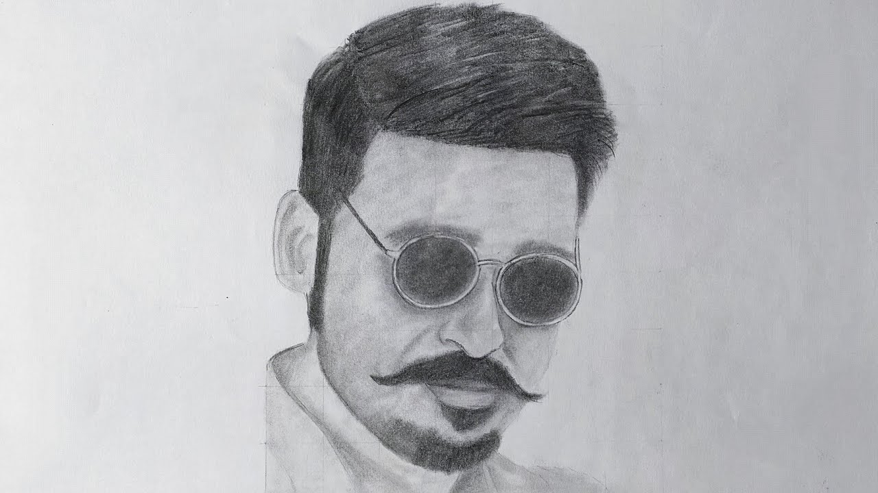 Maari Dhanush Drawing How To Draw Dhanush Step By Step Actor Dhanush