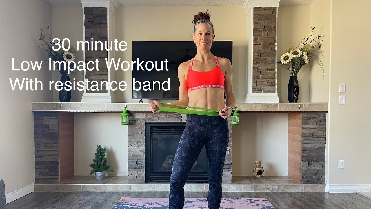 30 minute low impact workout with resistance band - YouTube