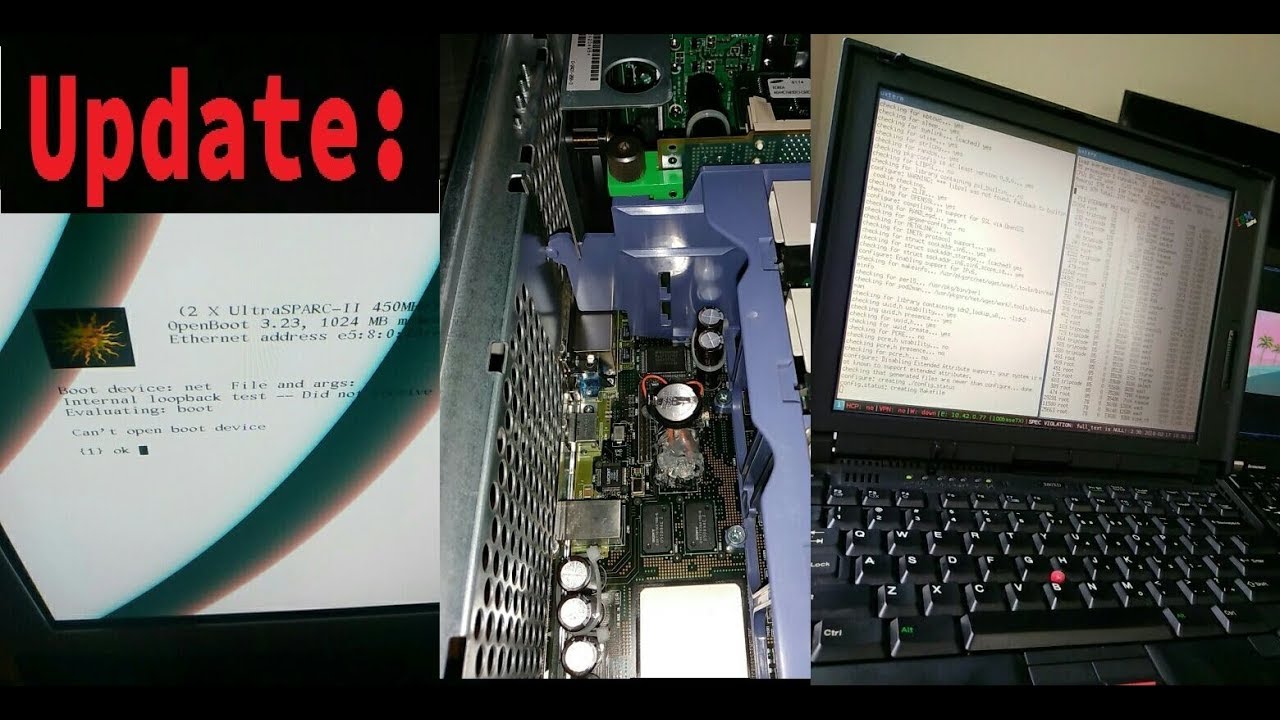 Dead SSD and work in progress on Thinkpad 380XD & Sun ULTRA 80 - YouTube