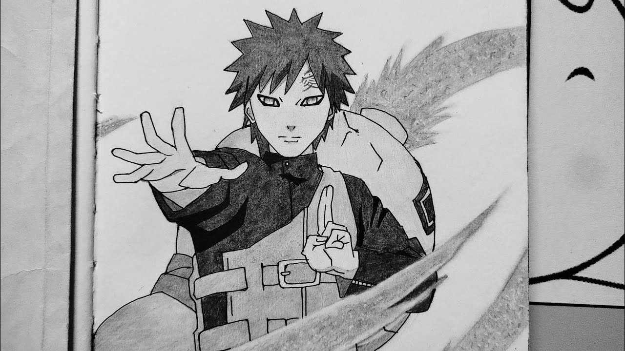 Anime Drawing | how to draw Gaara from Naruto step by step | Easy ...