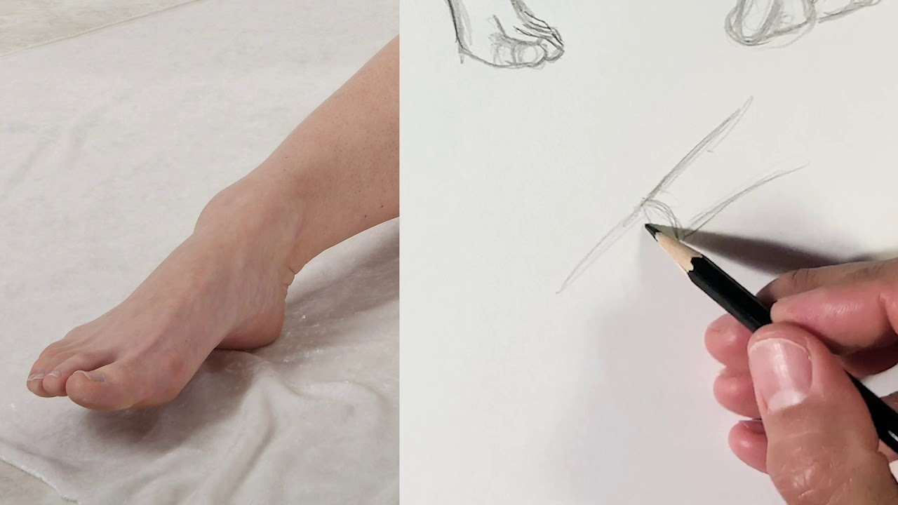 Figure Drawing Shapes for Feet - YouTube