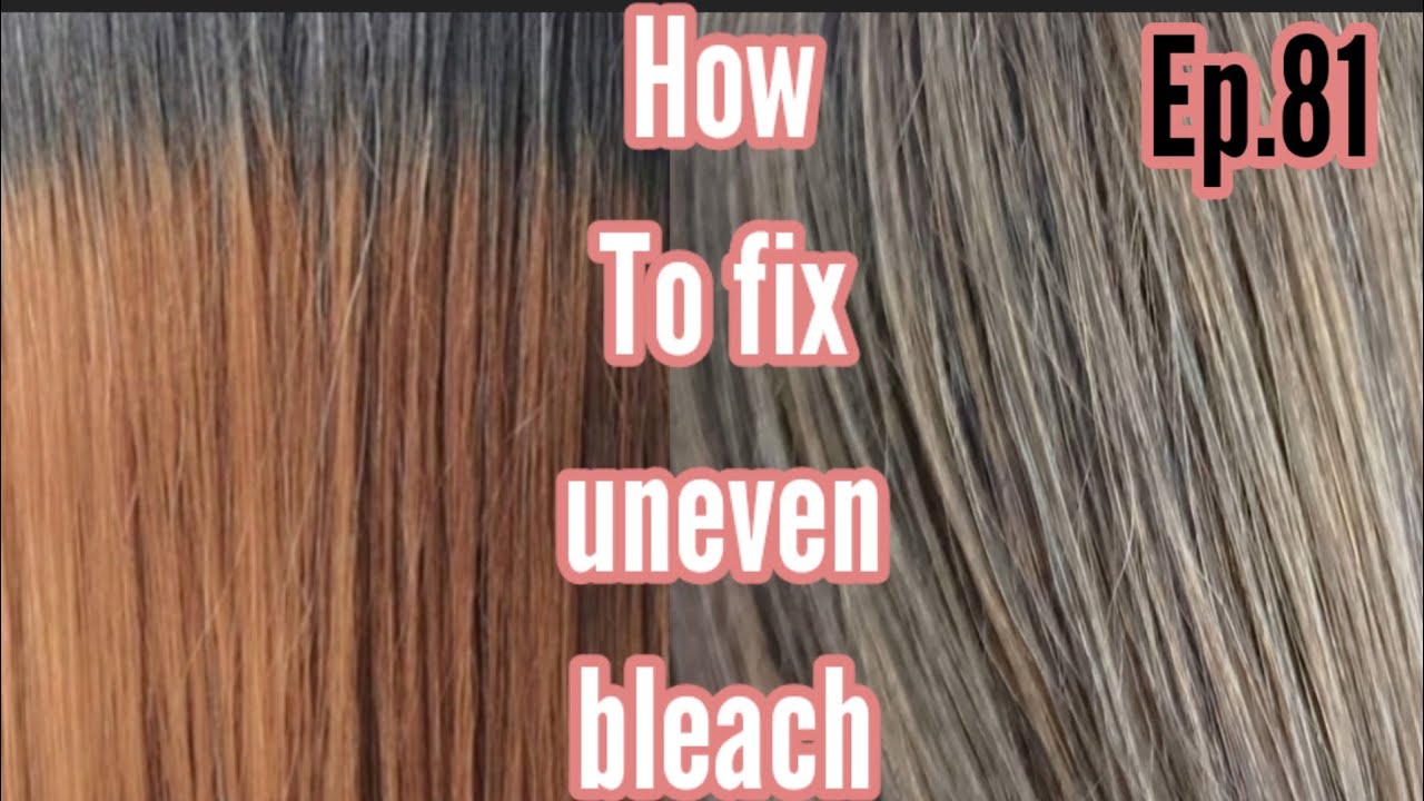 how to fix uneven bleach hair at home ep.81 - YouTube