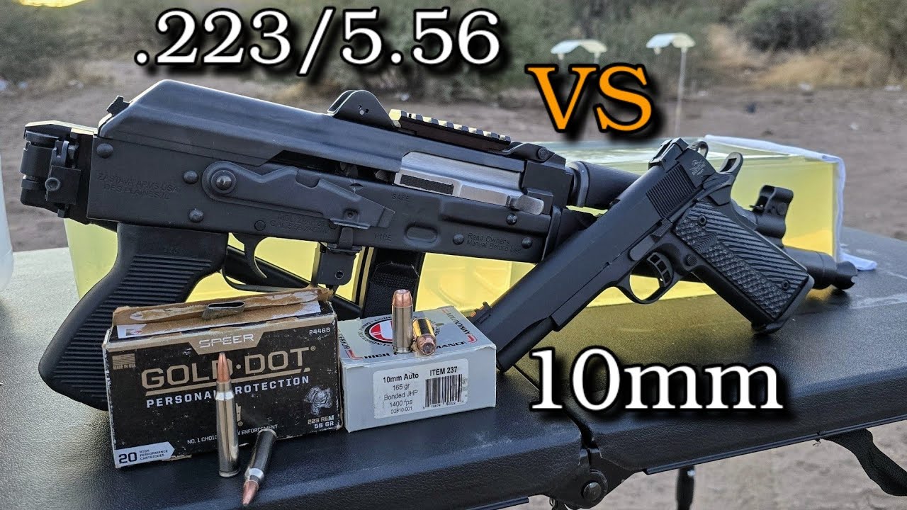 Best Home Defense (.223 VS 10mm) Ballistics Gel Test - YouTube