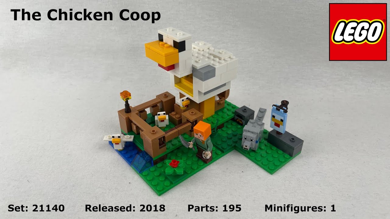 Lego Minecraft - The Chicken Coop - Set 21140 - 2018 - YouTube