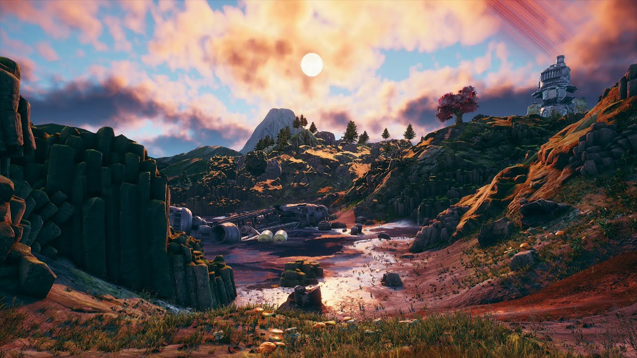 The Outer Worlds | Video Game Ambience | Emerald Vale - YouTube