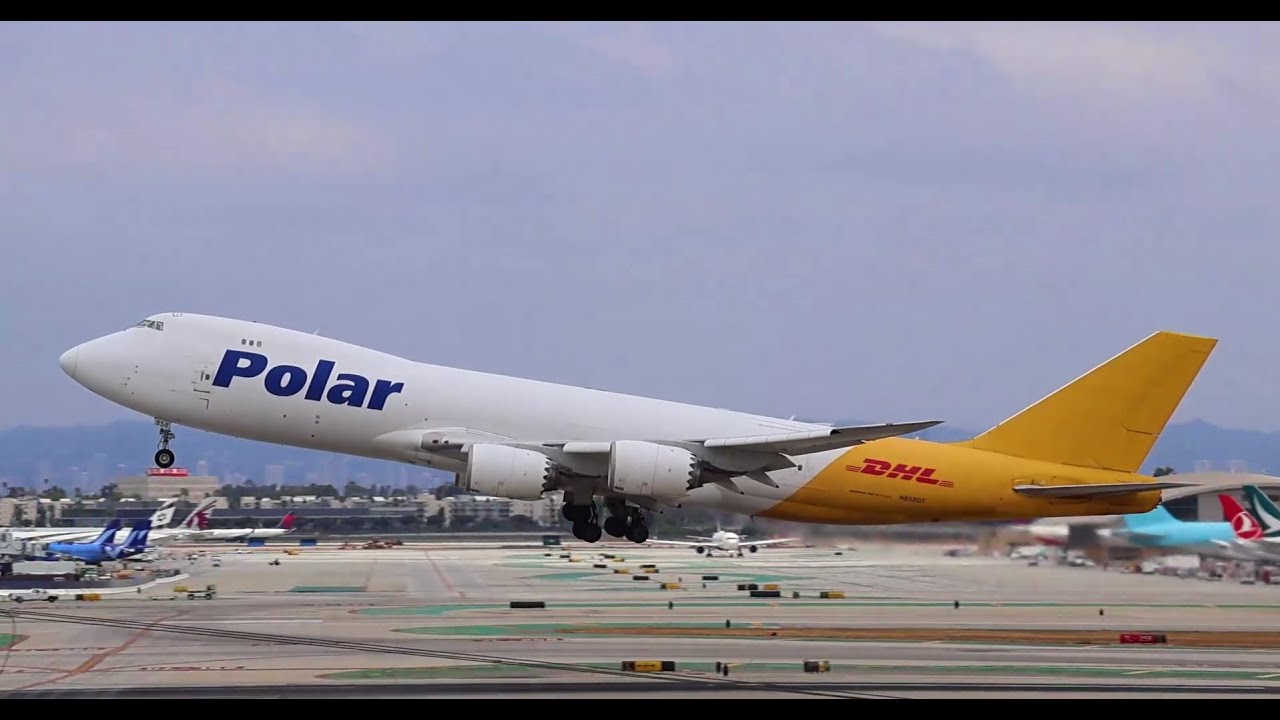 Polar DHL 747-8 Departure from LAX | Single Aircraft Clips #20 - YouTube