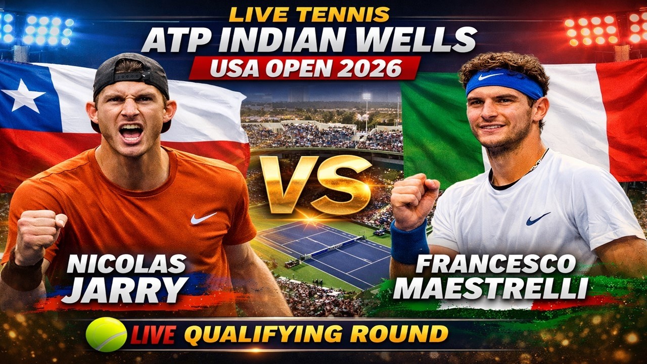 Nicolas Jarry vs Francesco Maestrelli 🎾LIVE TENNIS ATP INDIAN WELLS USA ...