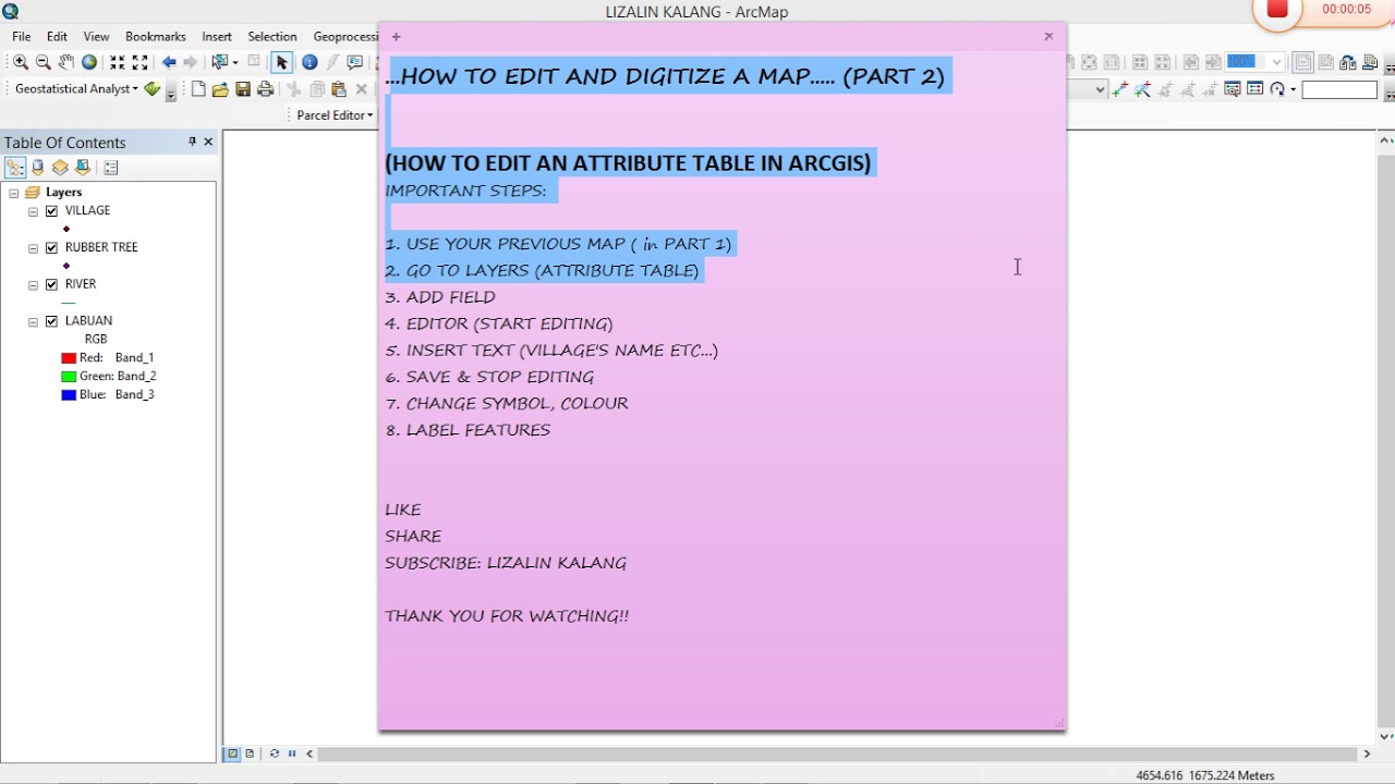 TUTORIAL 3: HOW TO EDIT & DIGITIZE A MAP (PART 2) #EDIT AN ATTRIBUTE ...