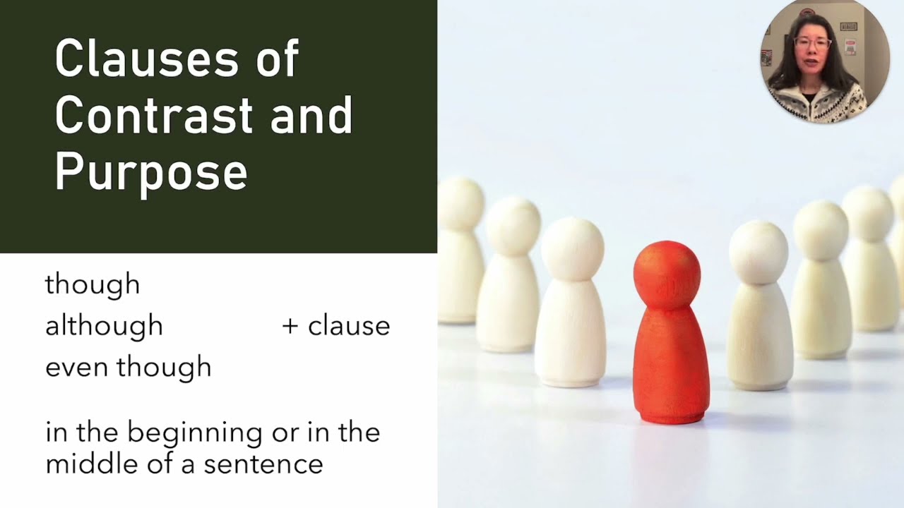Grammar Explainer — Clauses of Contrast & Purpose - YouTube