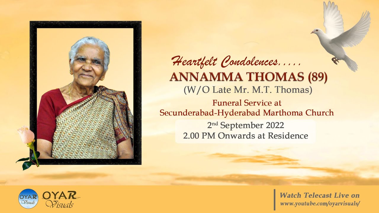 Funeral Service | Annamma Thomas (89) | Oyar Visuals - YouTube