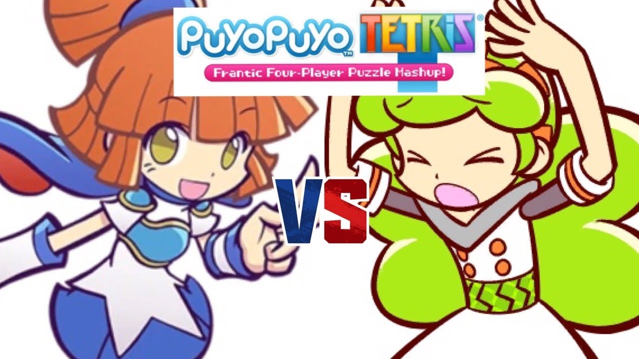 Puyo Puyo Tetris - Arle & Carbuncle (me) vs Ess (Versus) - YouTube