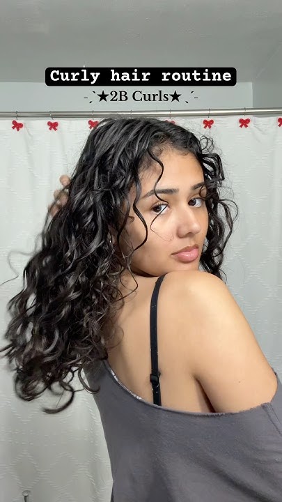 Curly hair routine! 2B Curls 🤎 #curly #curlyhair #haircare #hairroutine ...