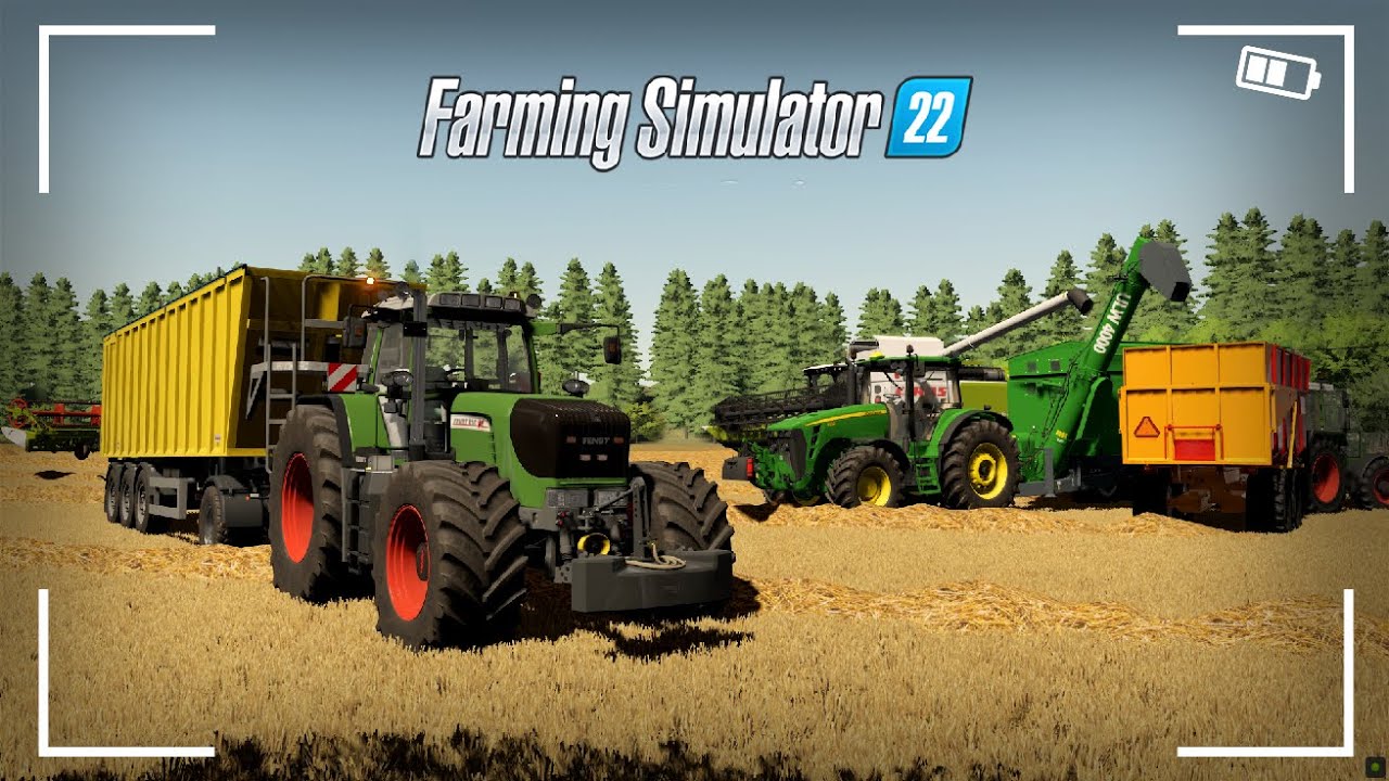 Barley & Wheat Harvesting│FS 22│Timelapse#1 - YouTube