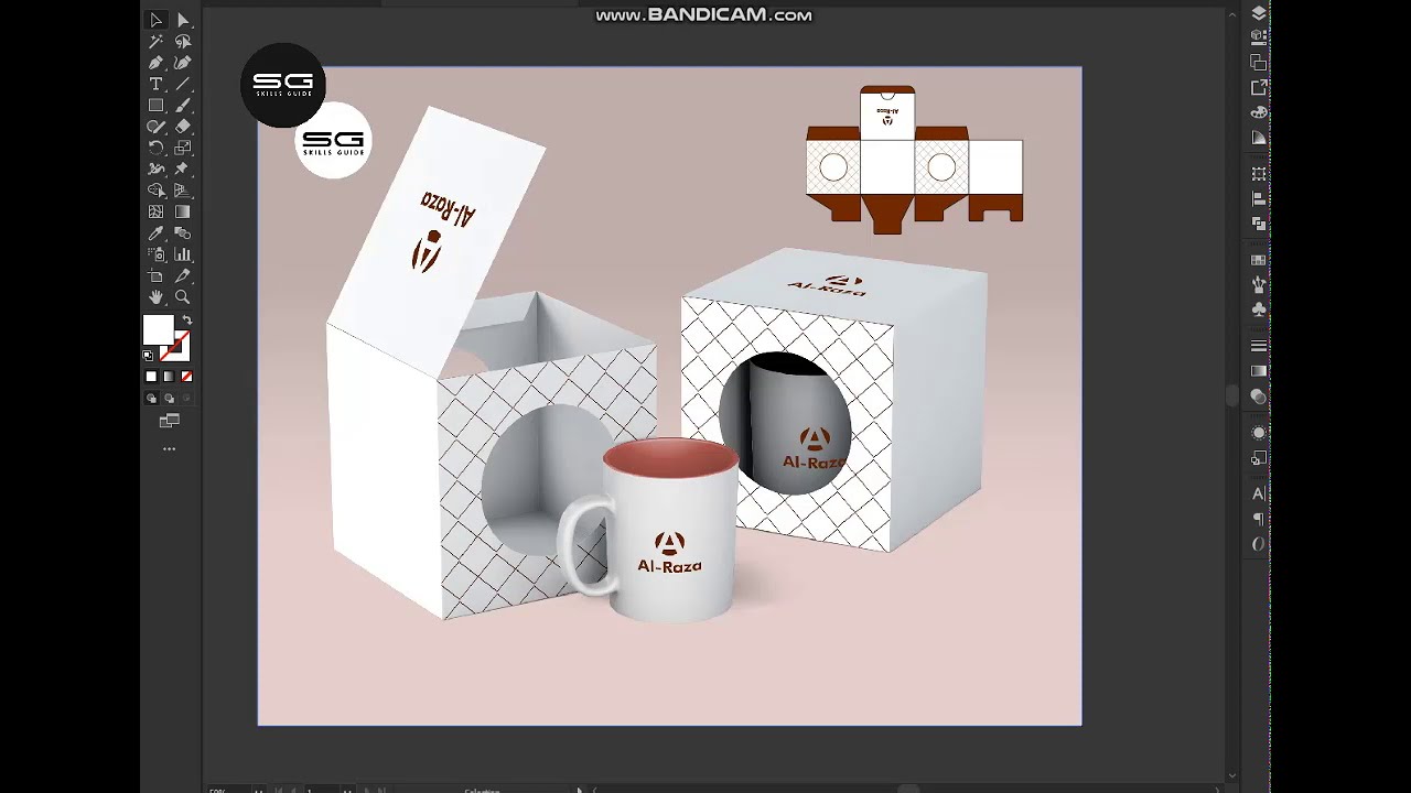 Coffee Box Packaging Design In Adobe Illustrator & Adobe Photoshop| How ...
