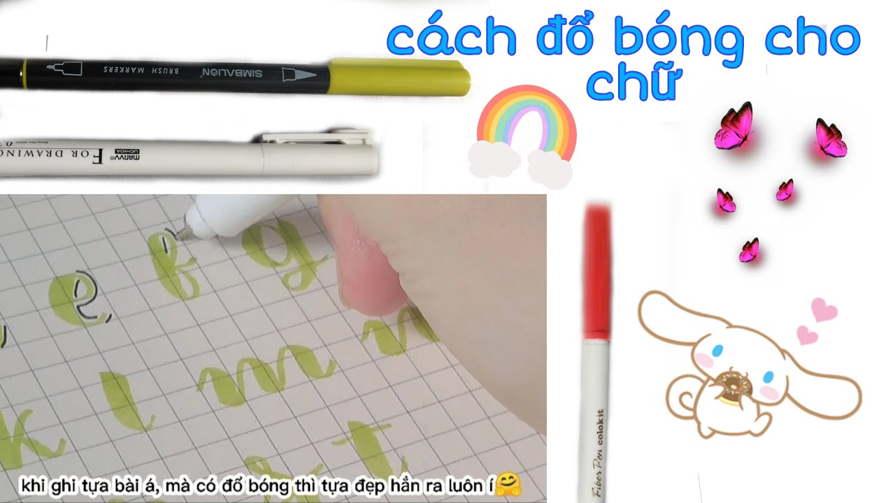 Cách đổ bóng cho chữ calligraphy 🤩 - YouTube