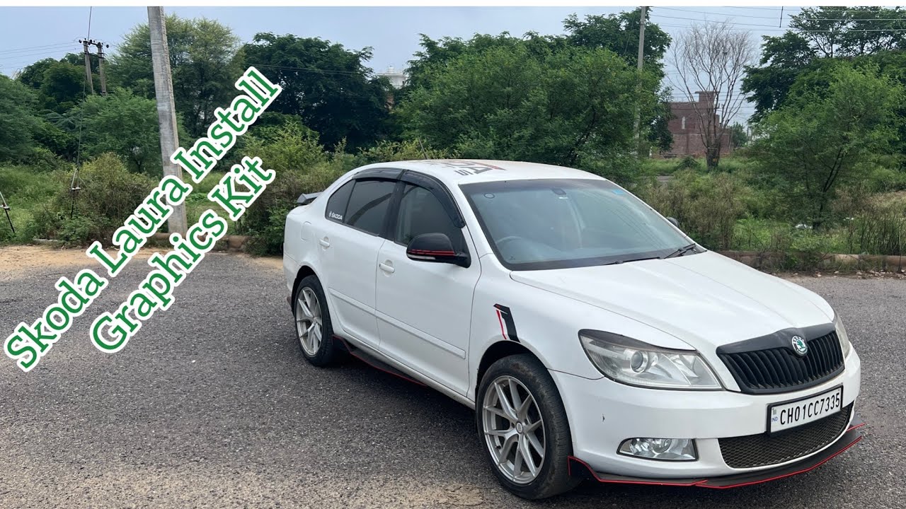 Skoda Laura Install Graphics Kit || Modified Skoda - YouTube