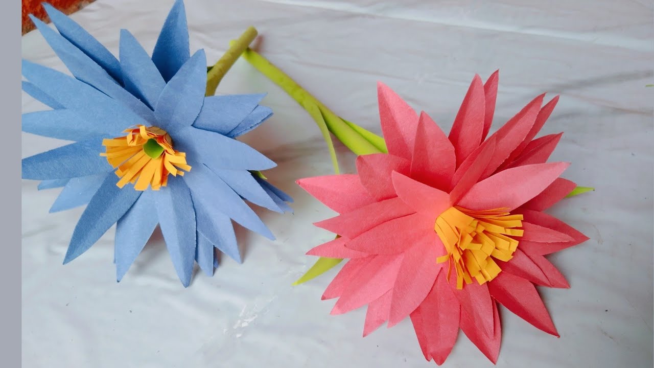 DIY paper flowers || Easy and beautiful handmade paper flower craft ...