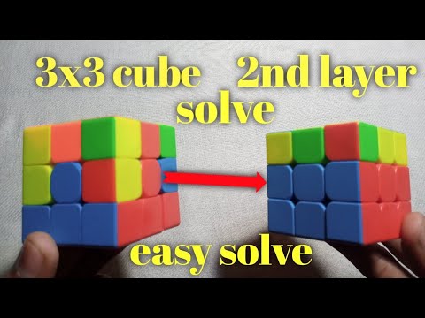 3x3 cube 2nd layer solve in 10 sec.. in Hindi language full tutorial # ...