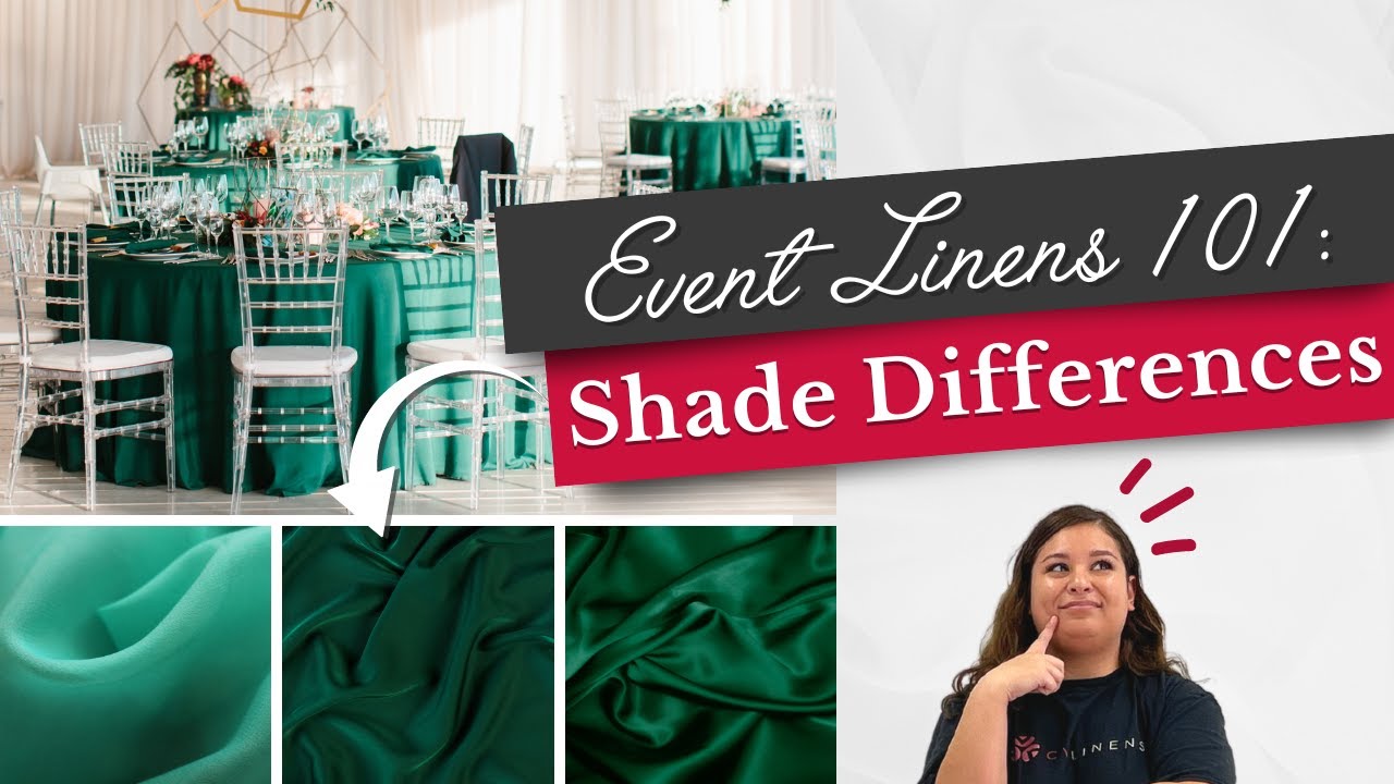 Event Linens 101: Shade Differences - YouTube