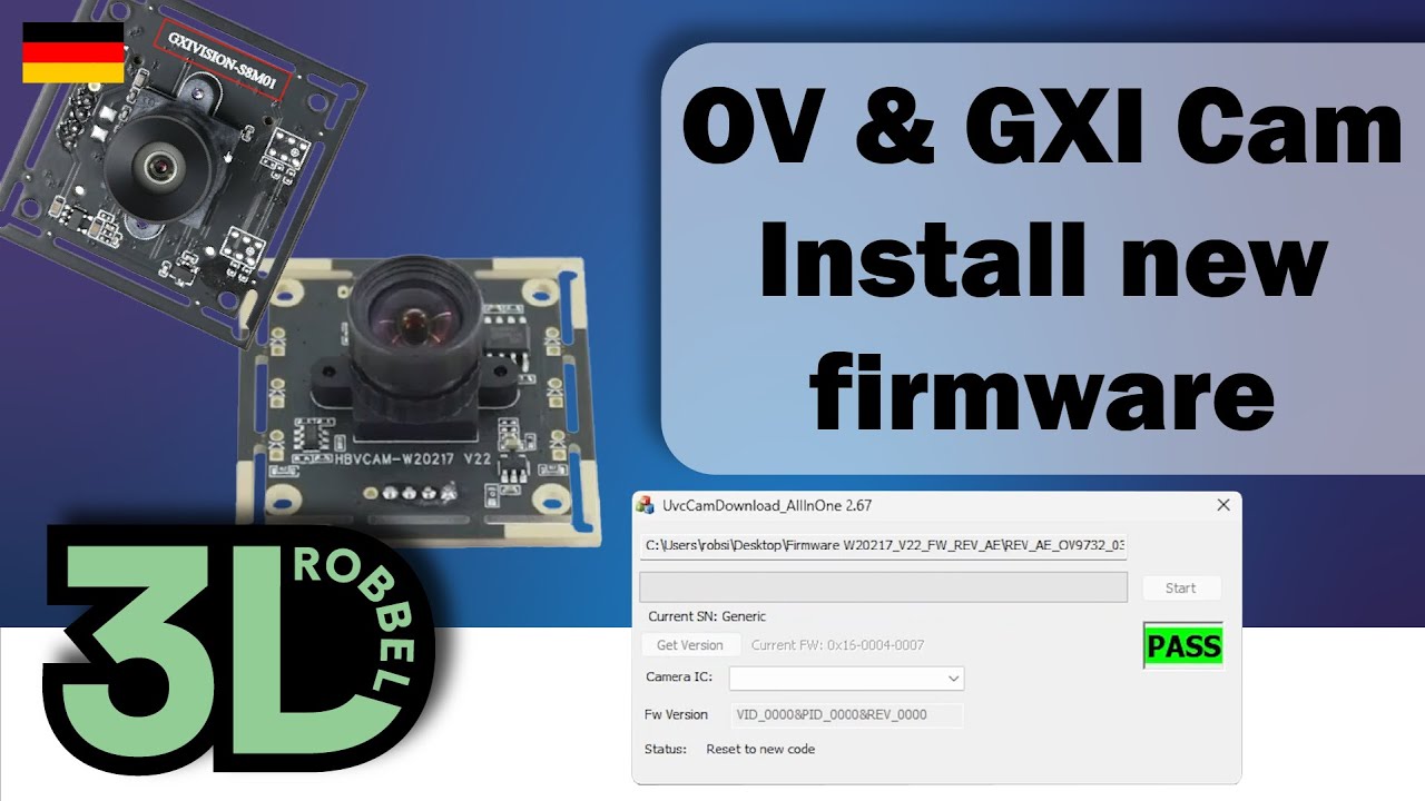 OV & GIX Cam Firmware Installation für Autodarts - YouTube