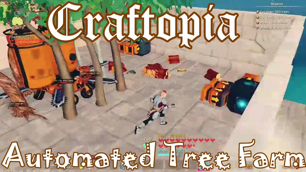 Craftopia - How To Make An Automated Tree Farm - YouTube