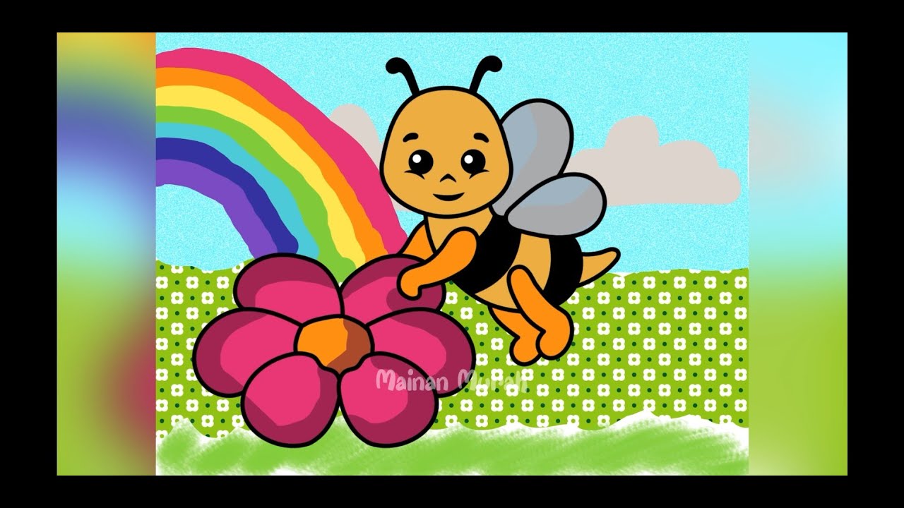 Coloring Bumblebee the bee, mewarnai Lebah Lucu, coloring animals ...