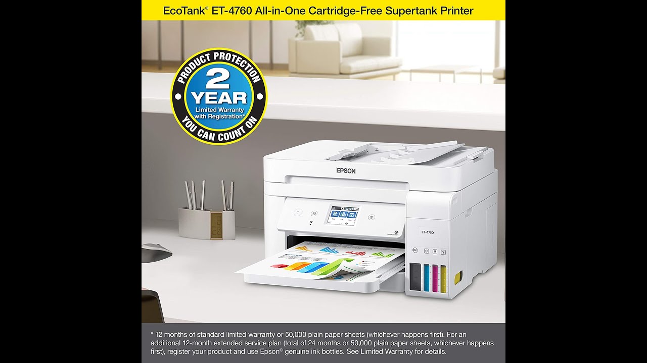 Epson EcoTank ET 4760 Supertank Printer Review - YouTube