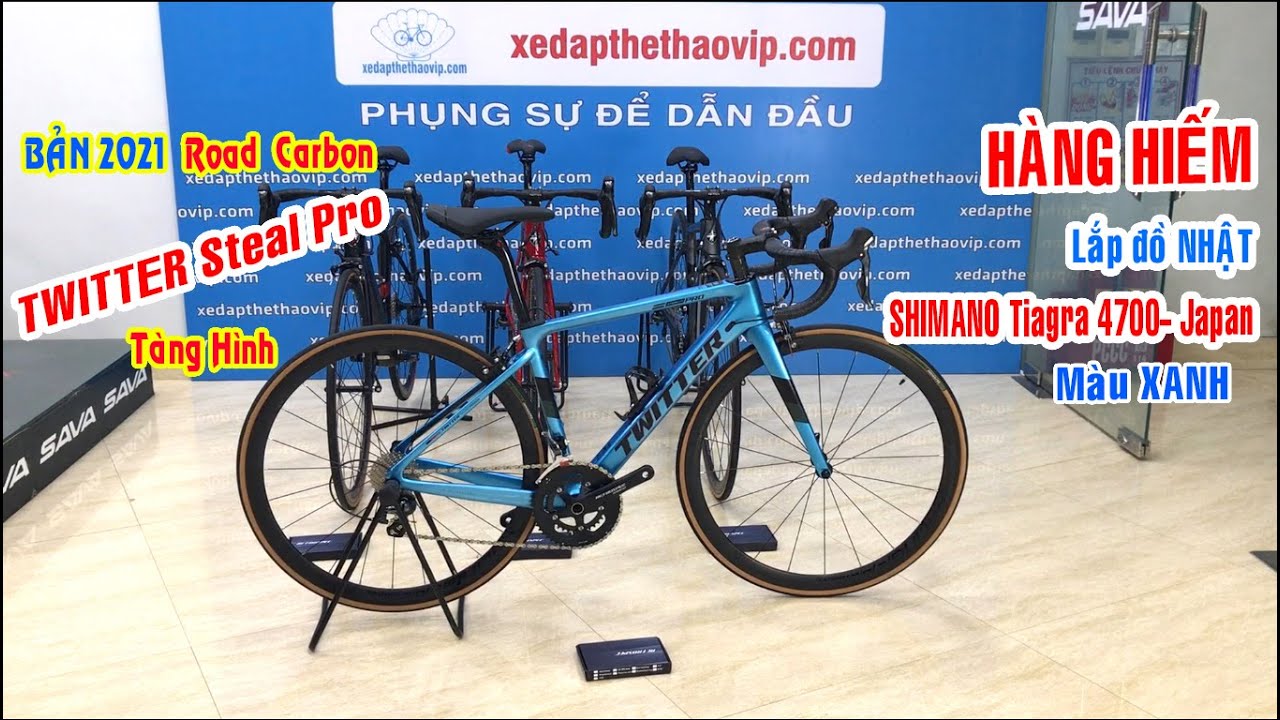 Xe đạp đua TWITTER Stealth Pro Xanh dương, chỉ 17,8 triệu: Carbon ...