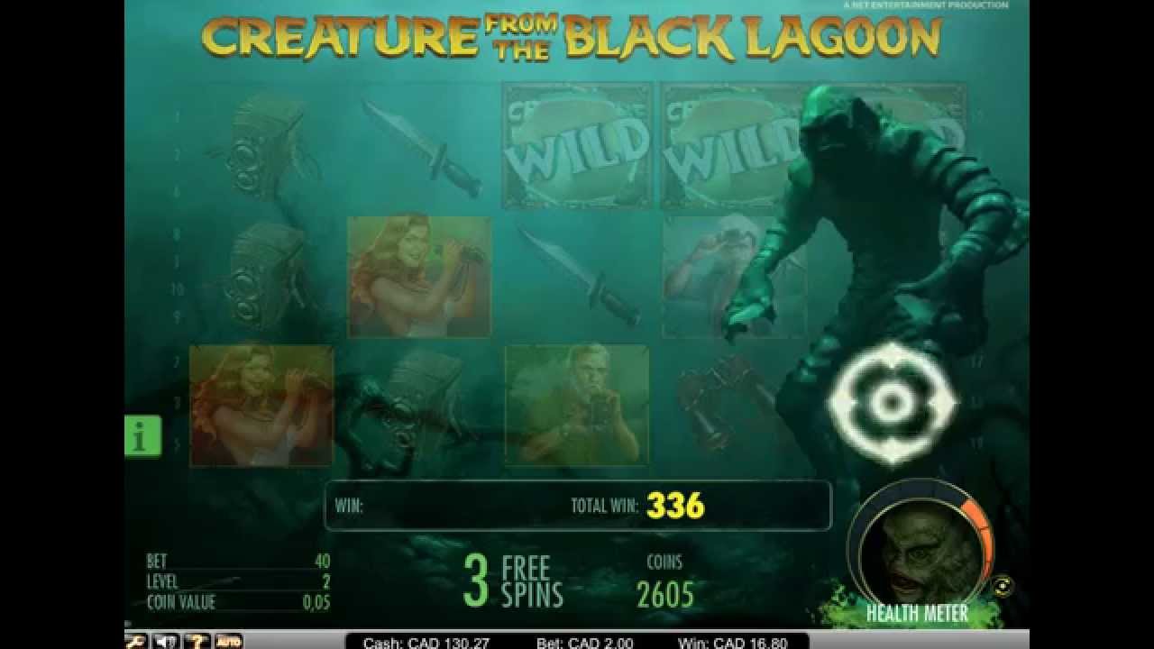 Creature fom the Black Lagoon Nickel Slot: Bonus Mega Big Win Real ...
