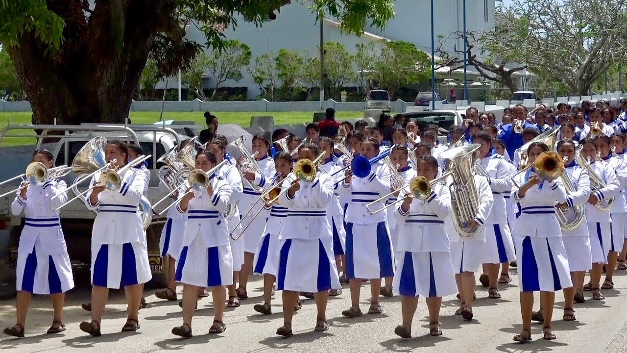 Queen Salote College Band & Students March - Queen Salote College 92nd ...