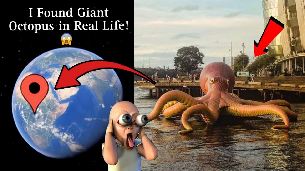 🤯I Found Giant Octopus in Real Life on Google Maps and Google Earth ...