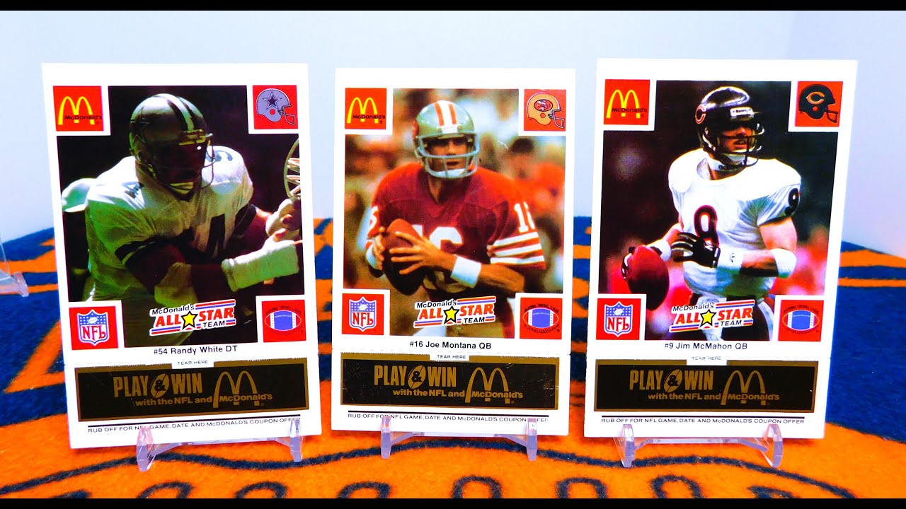 1986 McDonald's NFL All-Star Play & Win Set Showcase - YouTube