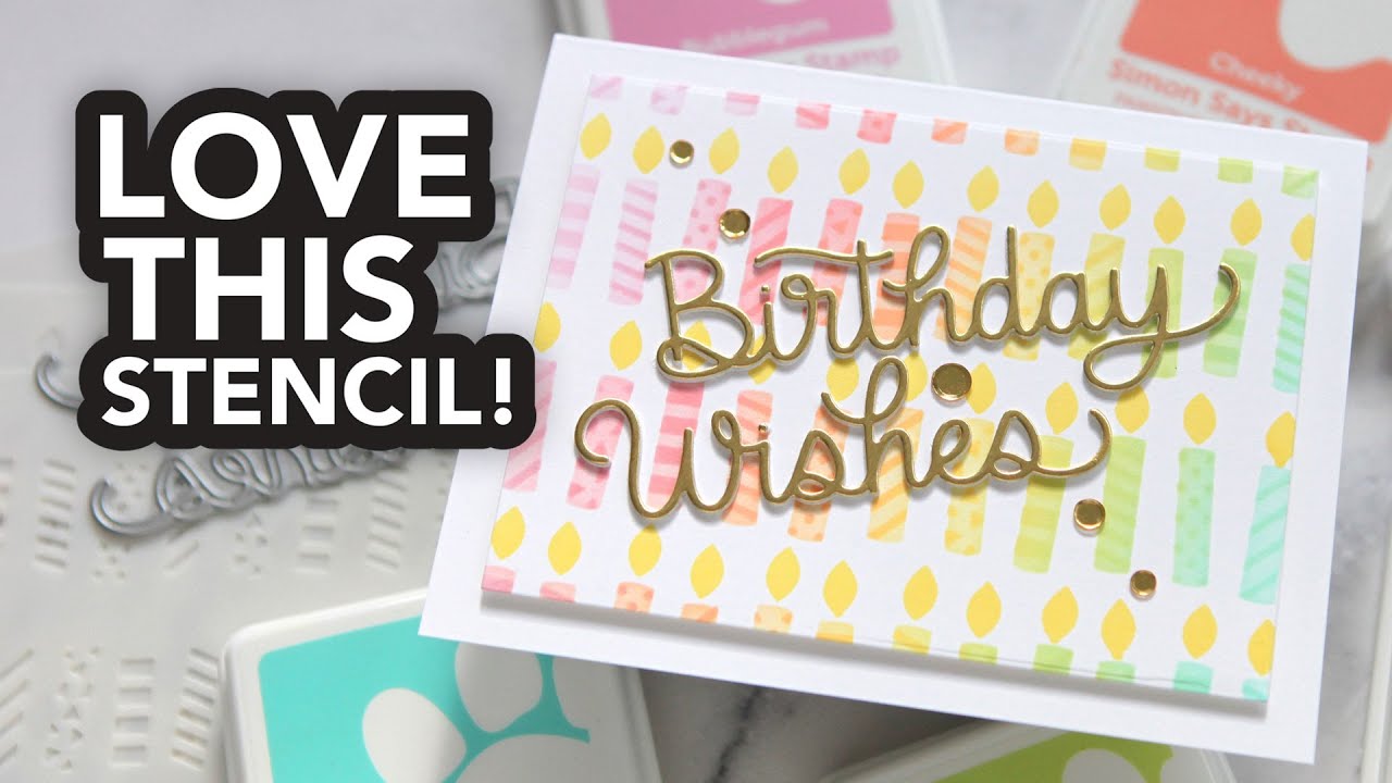 A fun birthday stencil that anyone can use! - YouTube