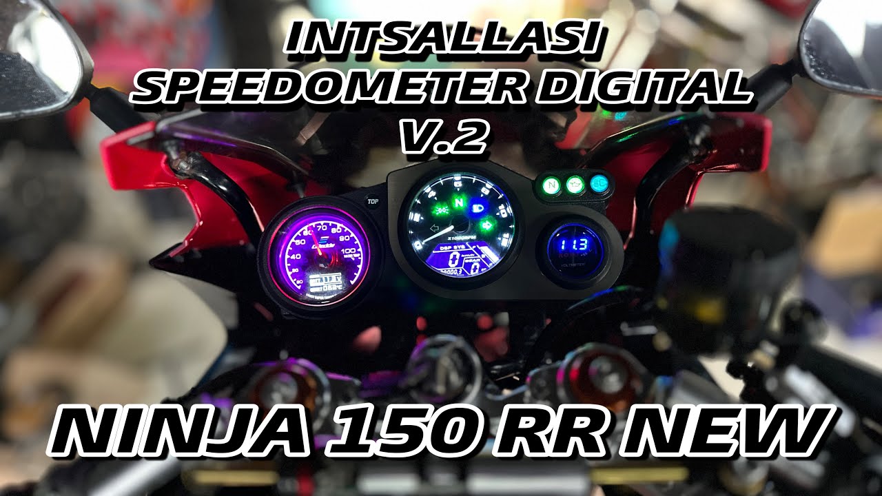 PASANG INTALLASI SPEEDOMETER DIGITAL NINJA RR OLD NEW KRR ZX - YouTube