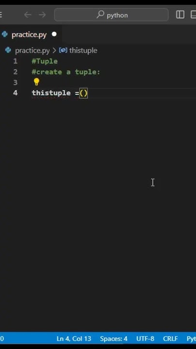 Create A Tuple Pythonprogramming Python Pythoncoding Programming Youtube 8221