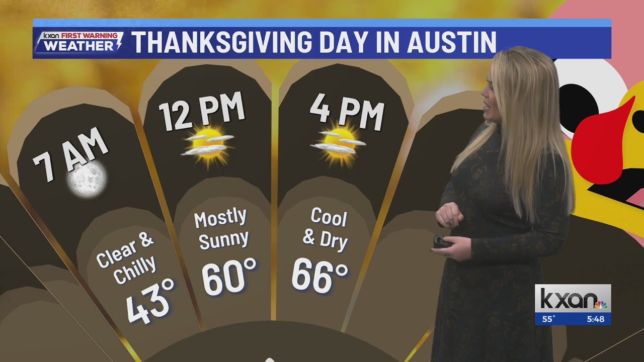 Cool sunshine for Thanksgiving Day | Nov 26 forecast - YouTube