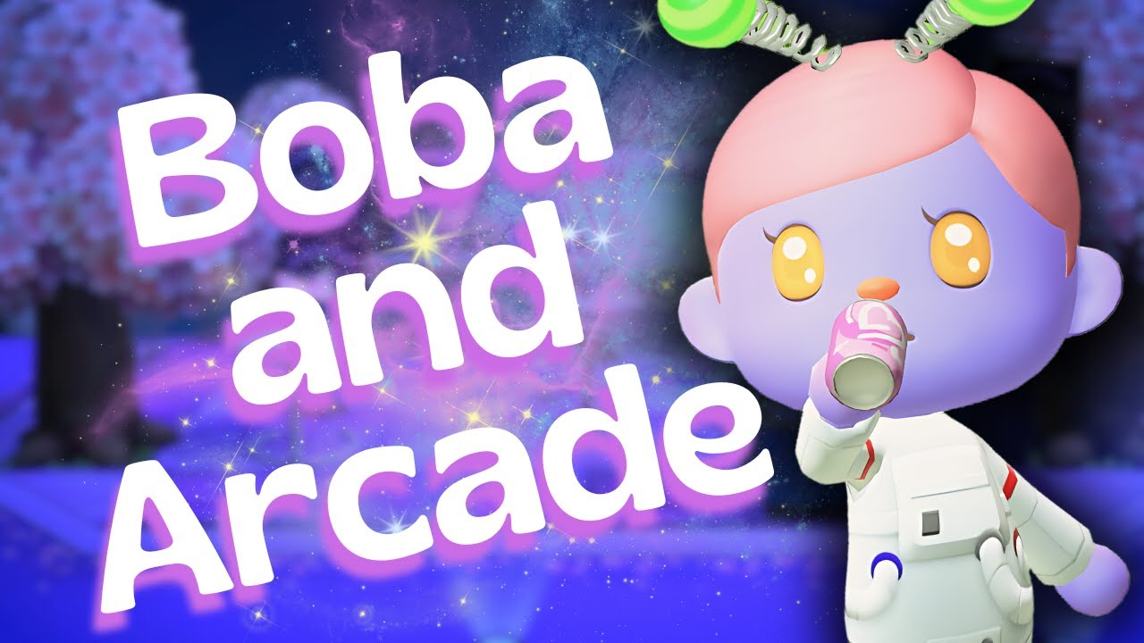 Boba Tea Cafe & Mini Arcade | Cute Space Core Town Island | Animal ...