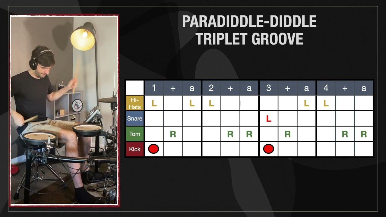 Paradiddle-Diddle Triplet Groove In Less Than 1 Minute - YouTube