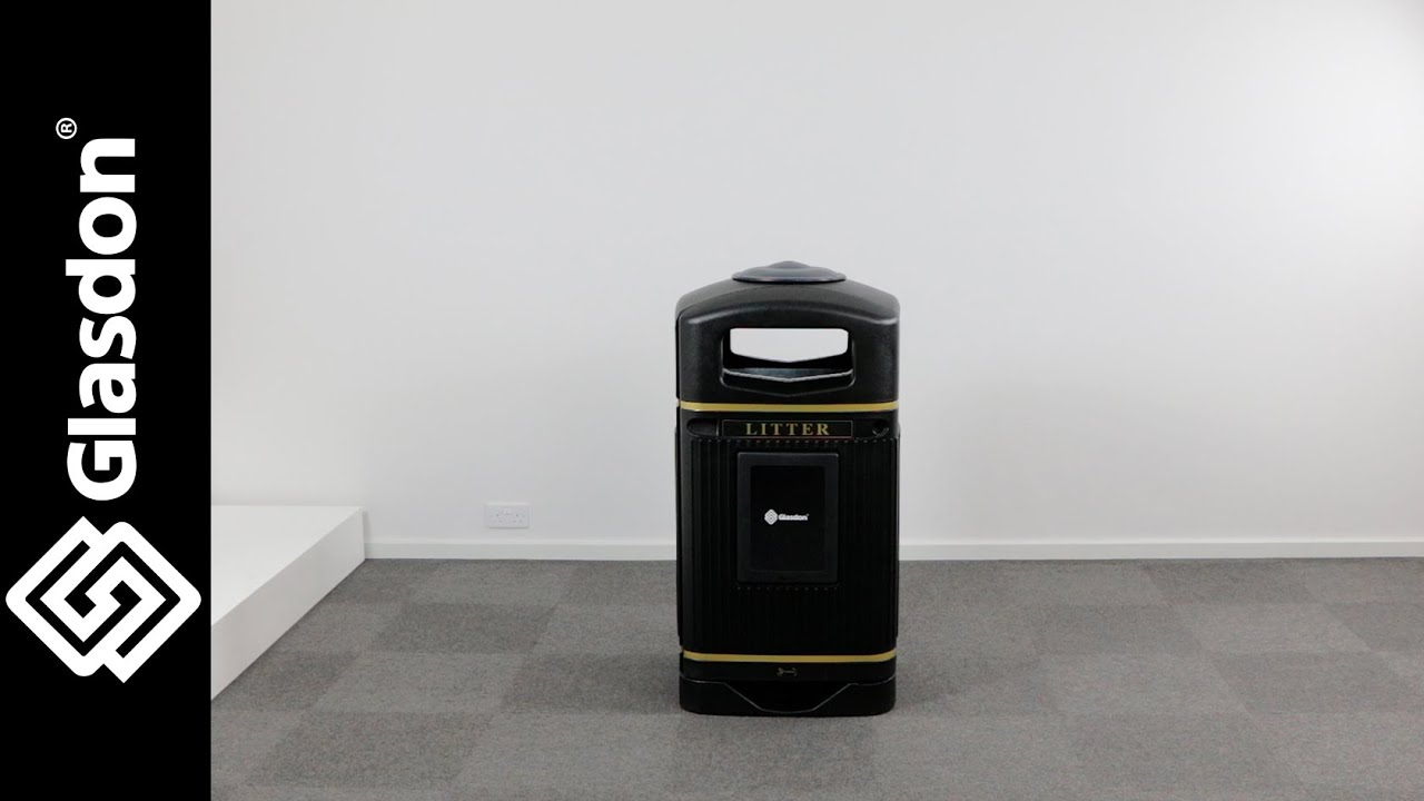 Glasdon UK | Demonstration | Glasdon Jubilee™ 110 Litter Bin - YouTube